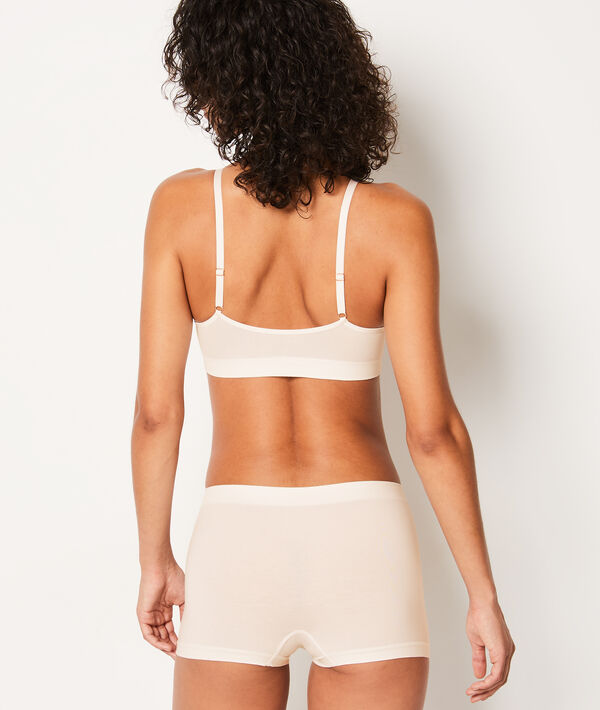 Seamless Bralette Removable Pads Amande Ecru Etam