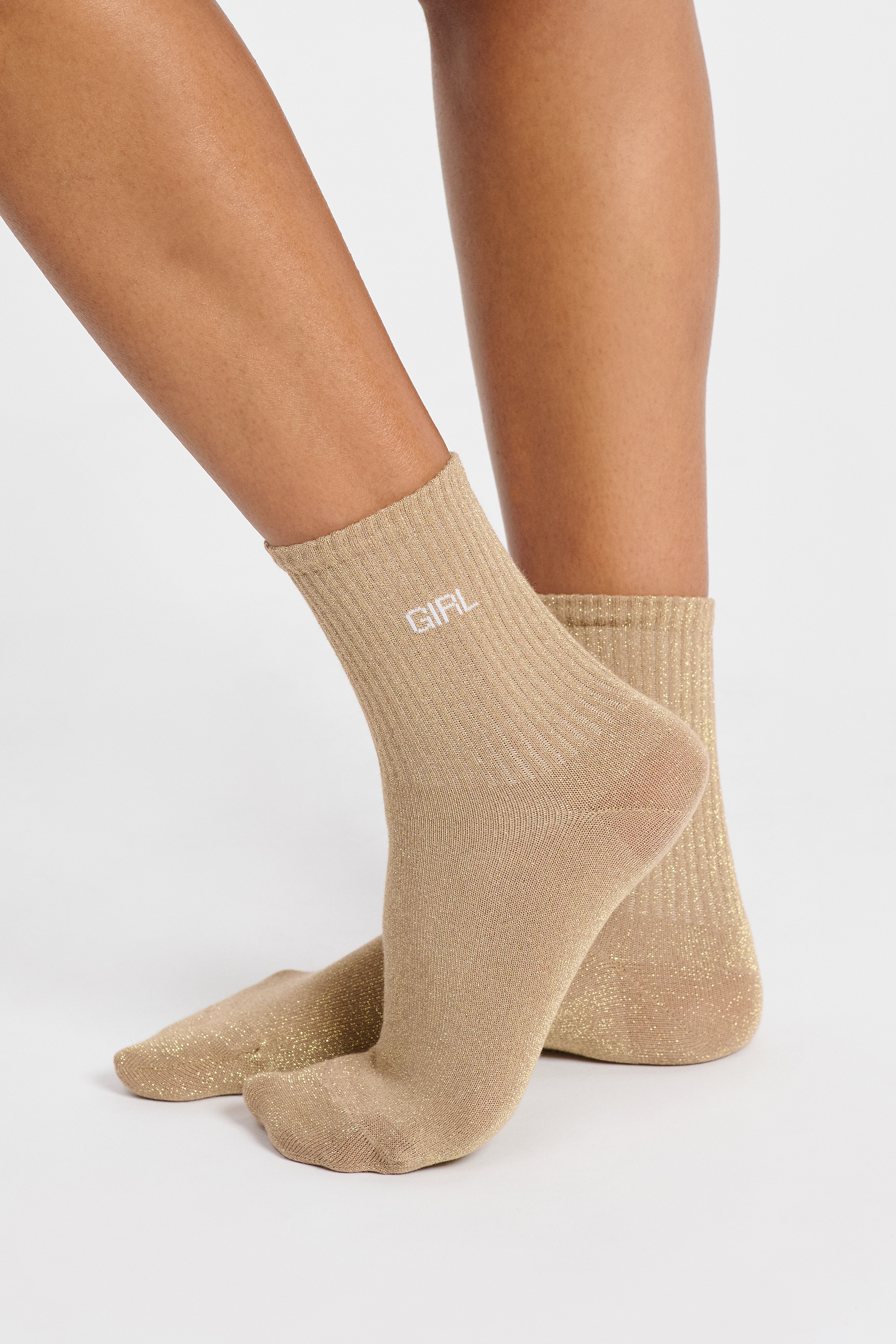 Iridescent Socks With Writing - LEGENDE - TAUPE - ETAM