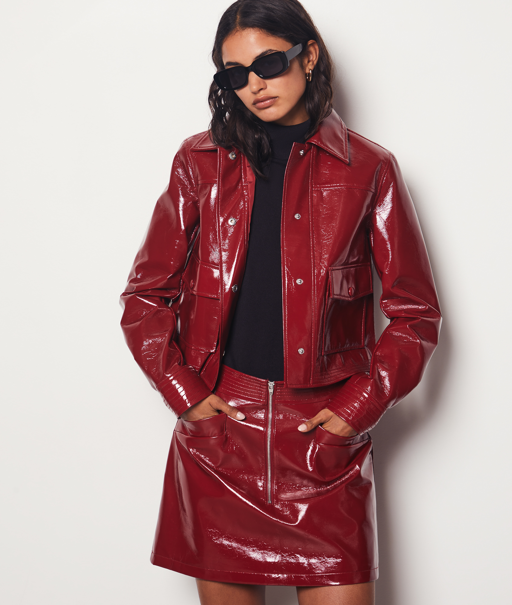 Mirror Effect Jacket - LITCHI - ROUGE - ETAM