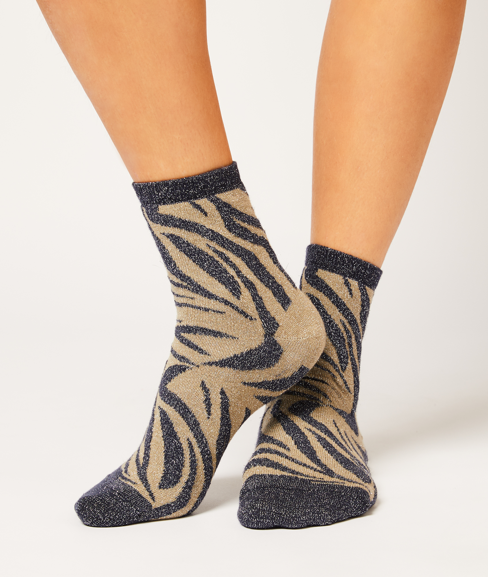 Iridescent Tiger Patterned Socks - IBRAHIM - MARINE - ETAM