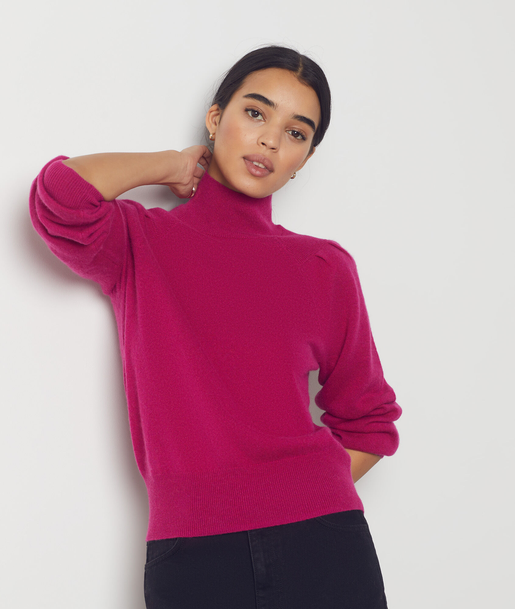Cashmere Turtleneck Sweater - ANABELLE - VIOLET - ETAM