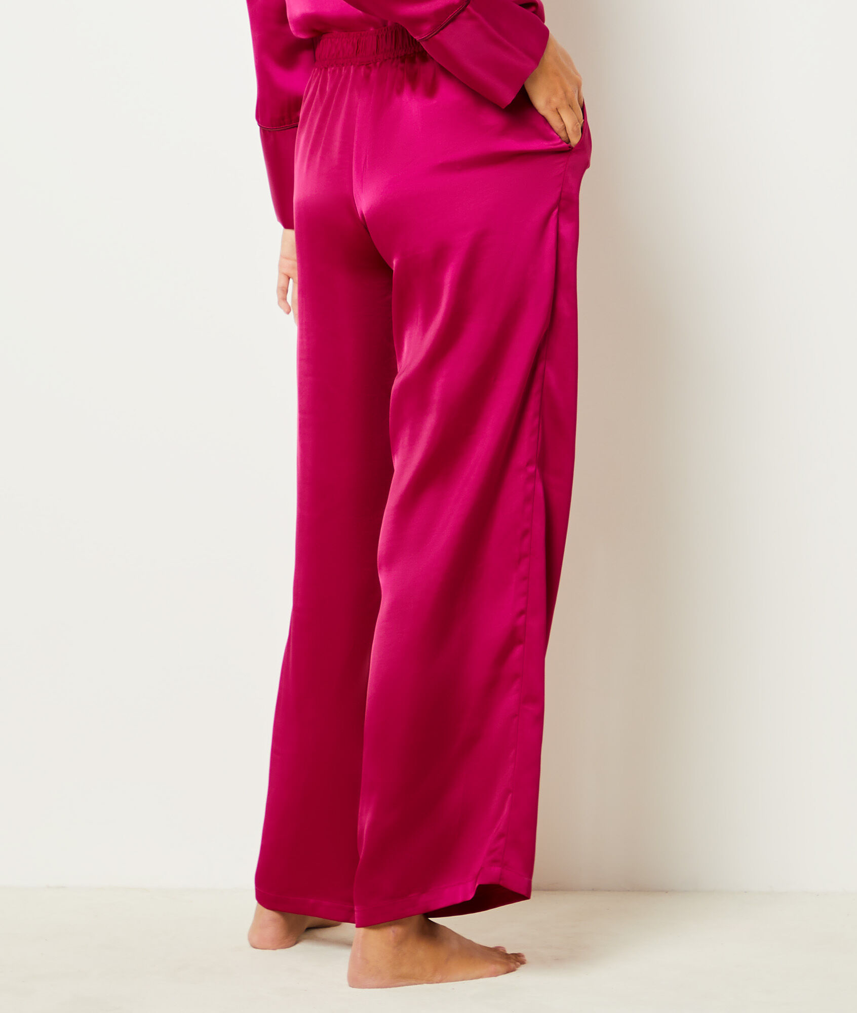 Satin Pajama Pants - ELY - FUSHIA - ETAM