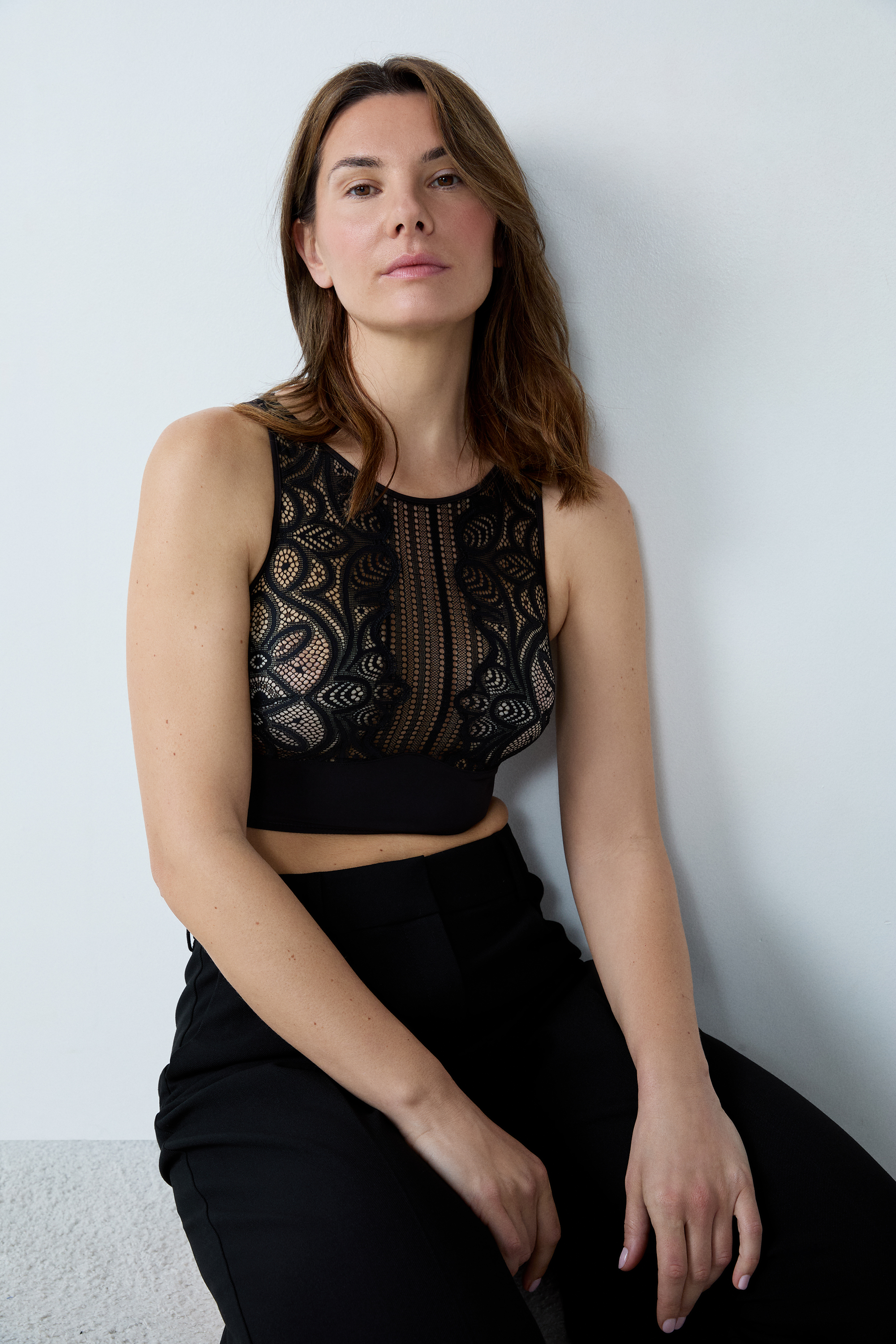 Lace Post-Mastectomy Top - IMPULSION POST OP - NOIR - ETAM