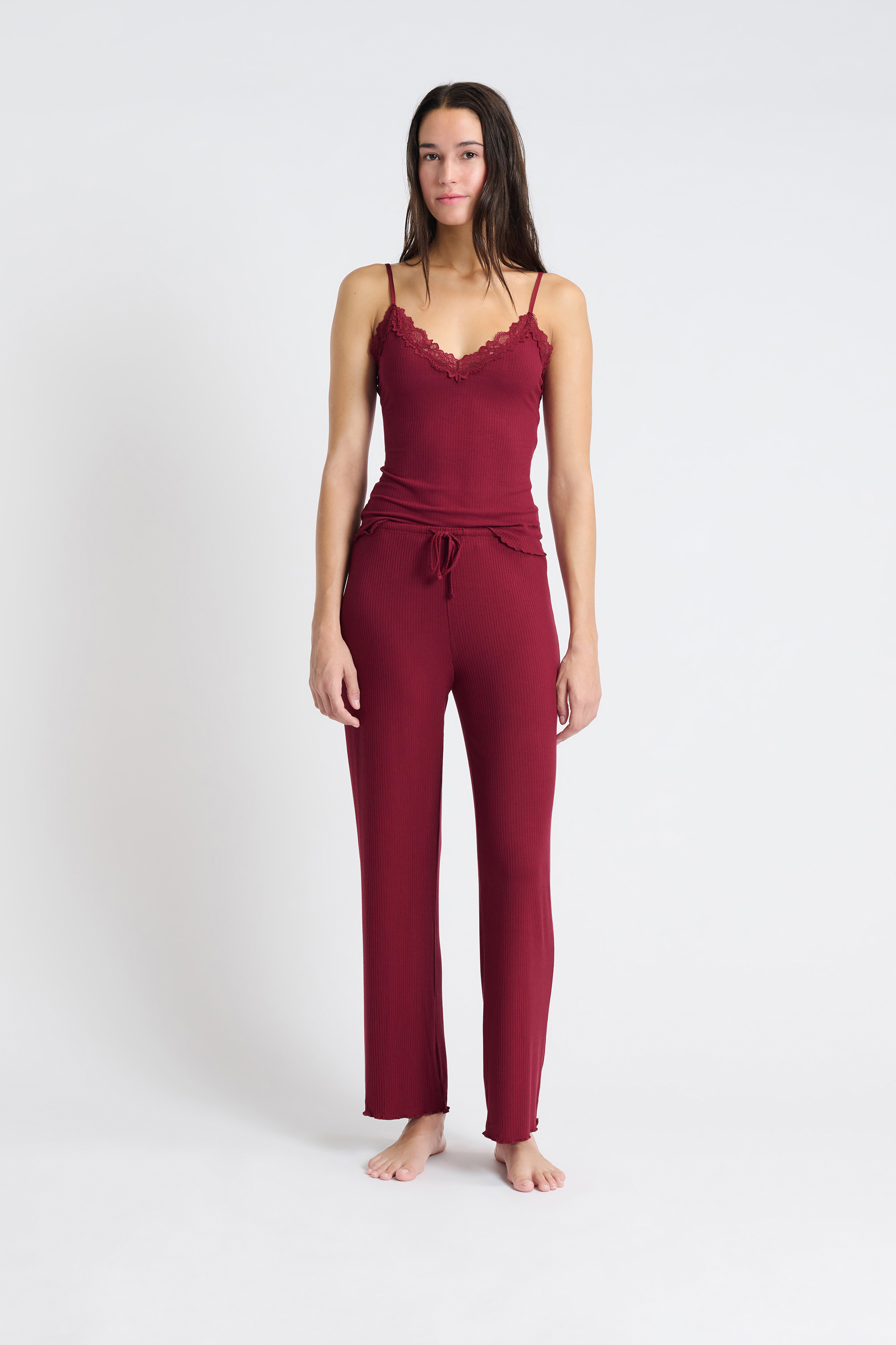 2-Piece Pajamas - NETTIE - BORDEAUX GRENAT - ETAM