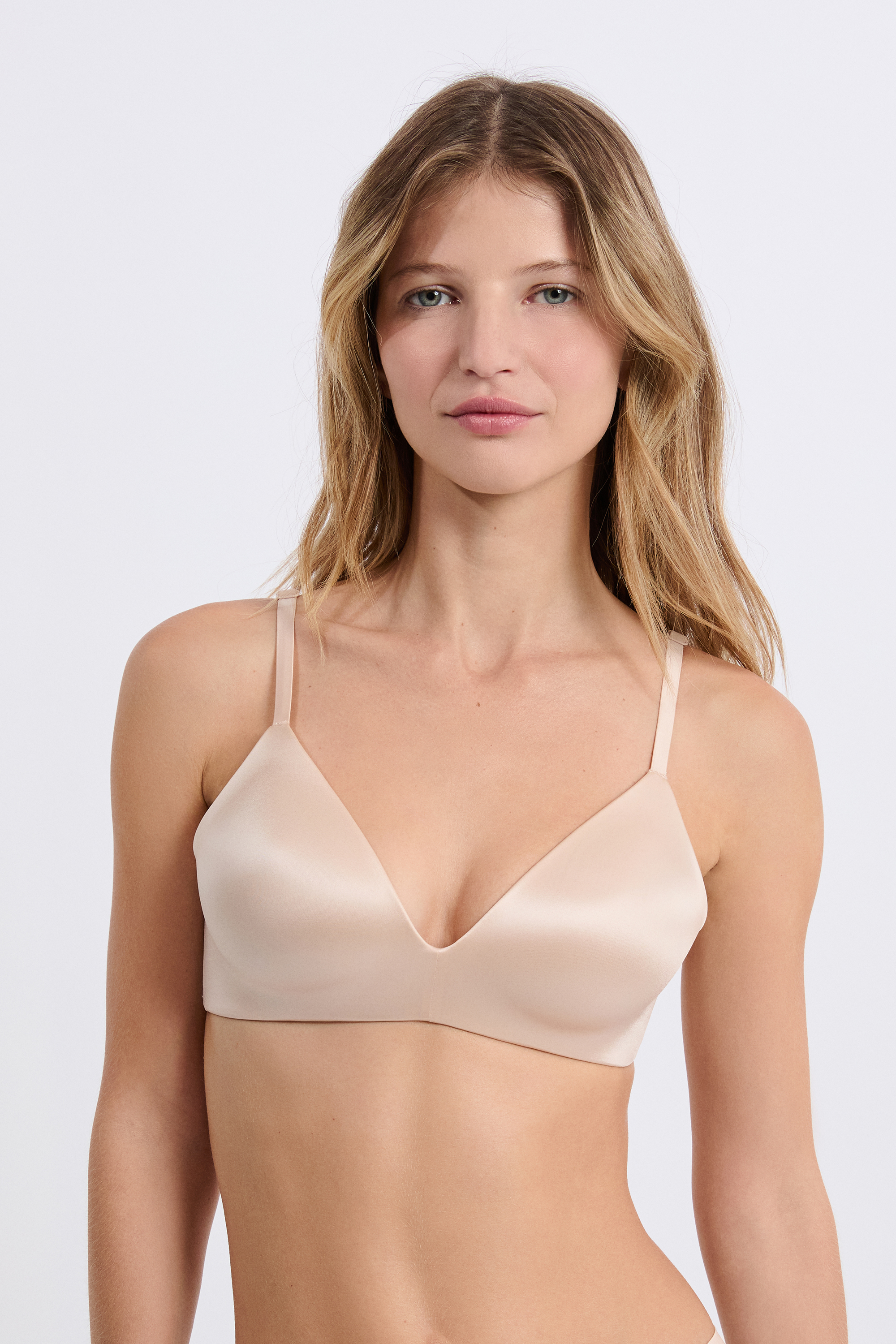Satin Wireless Triangle Bra - PURE GLOW - LIN - ETAM