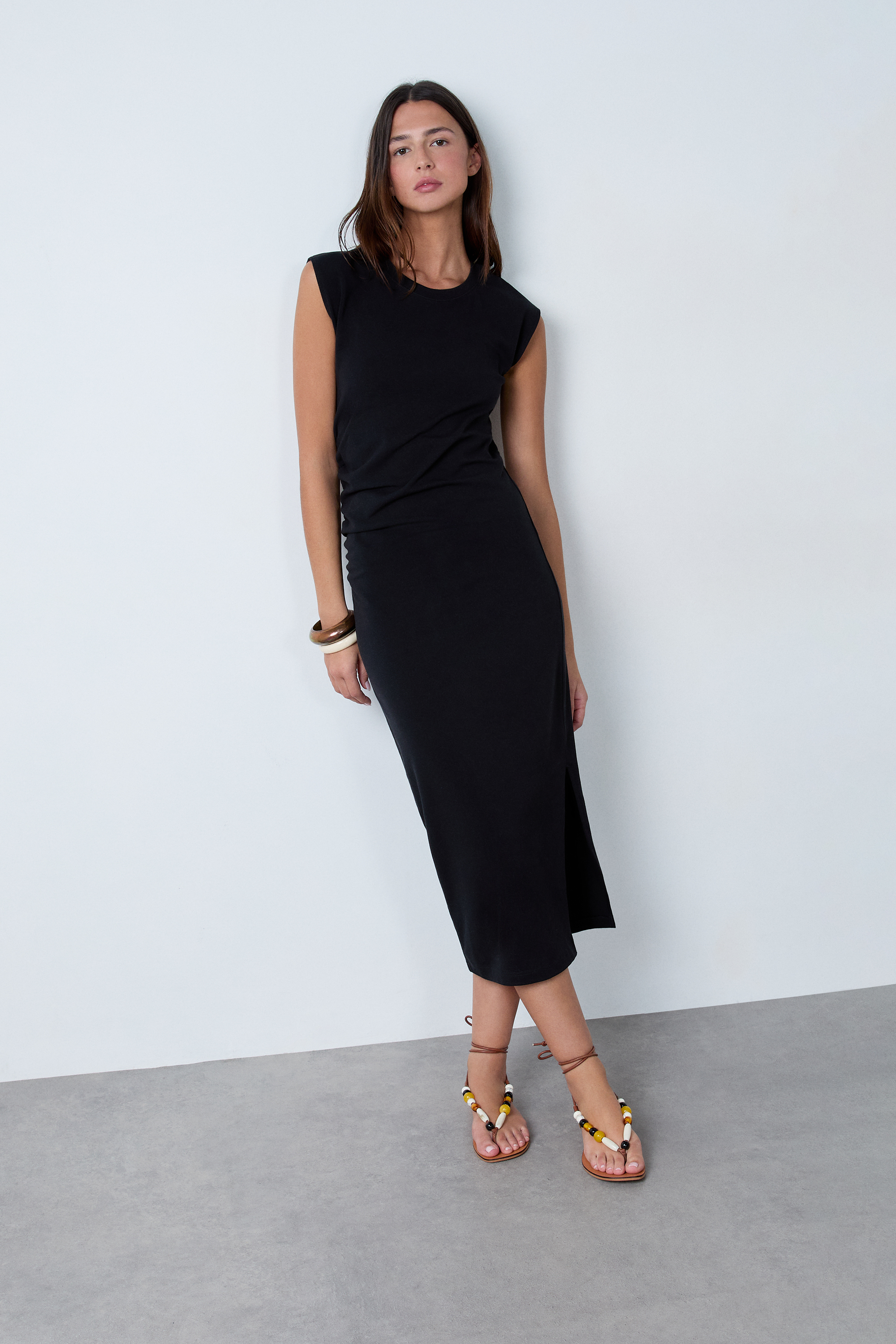 Long Cotton Dress - GANGIE - NOIR - ETAM