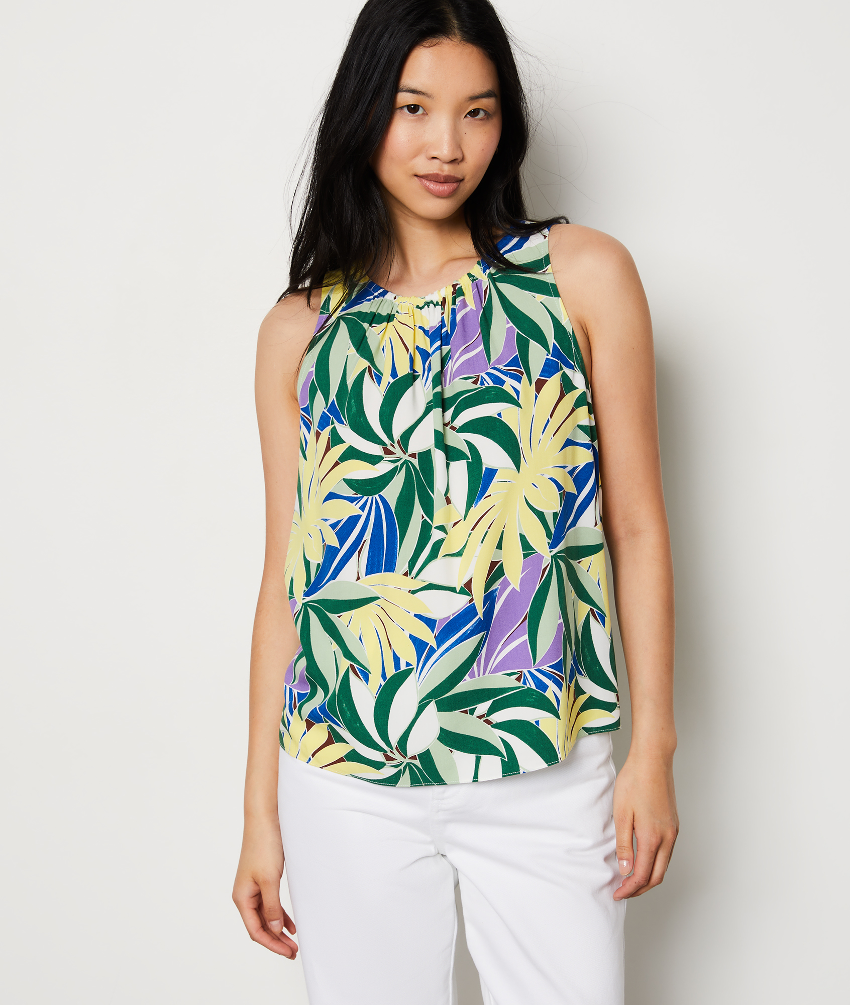 Floral Tank Top - ELO IMP - IMP BLEU VERT - ETAM