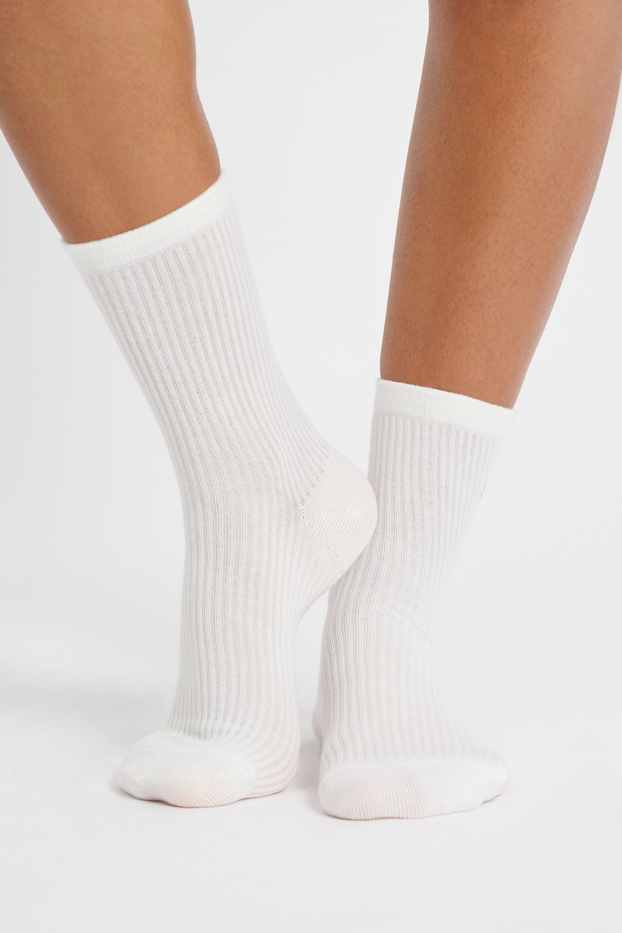 Ribbed Effect Socks - LUNE - ECRU - ETAM