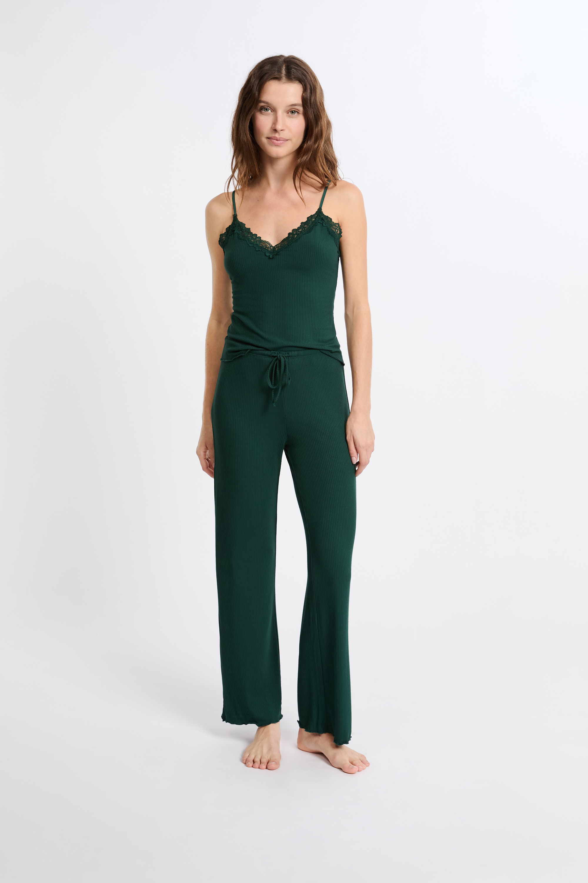 2-Piece Fine Knit Pajamas - NETTIE - EMERAUDE - ETAM