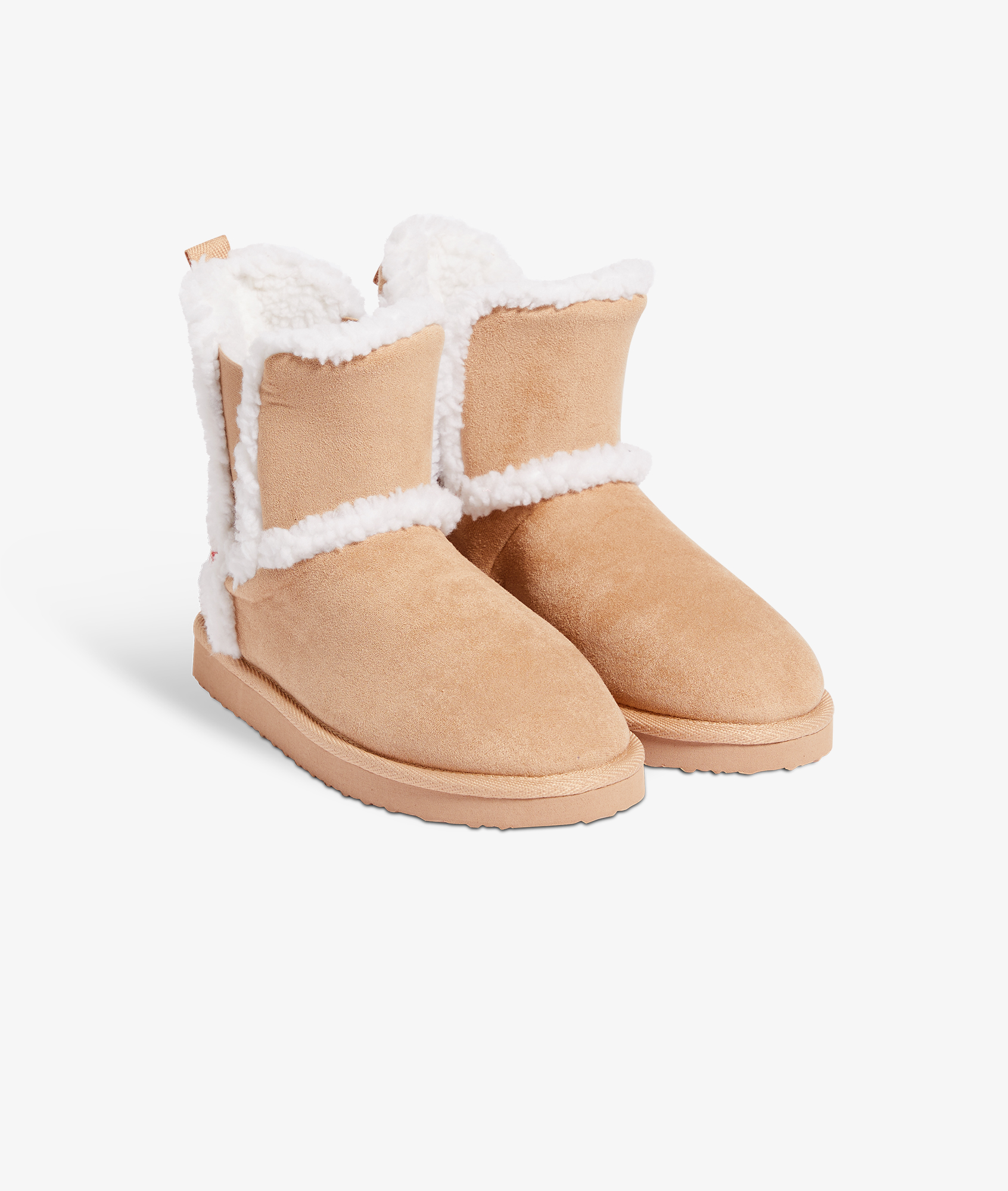 Corgi Ankle Boot Slippers With Loop Effect Interior - GELIA - DUNE - ETAM